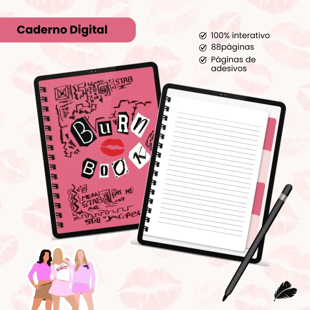 Caderno Digital Burn Book | Interativo | Meninas Malvadas – Loja do ...
